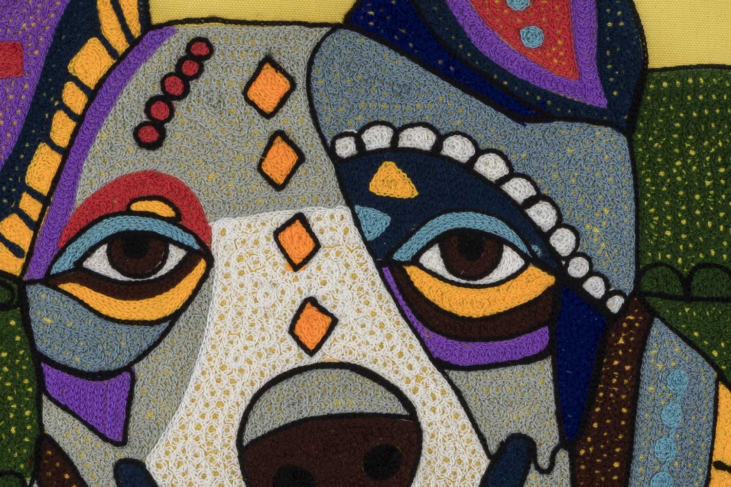 Yellow Dingo Pillow - Greige